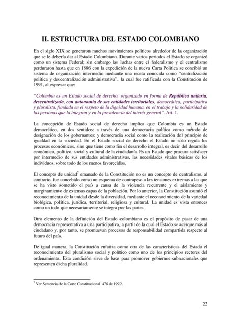 Estructura Del Estado Colombiano Pdf