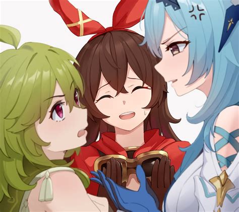 Eula Amber And Collei Genshin Impact Drawn By Amco Danbooru