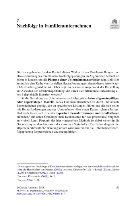 Pdf Nachfolge In Familienunternehmen