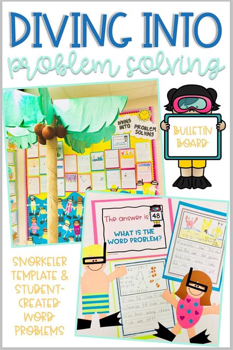 diving into problem solving beach themed math activity and snorkeler
