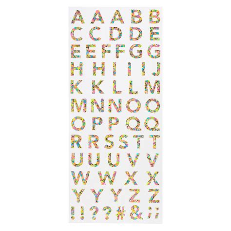 12 Pack Bright Confetti Alphabet Stickers By Recollections™