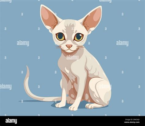 Cute Sphynx Cat Flat Vector Illustration Stock Vector Image And Art Alamy