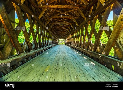 The Henniker Covered Bridge Is A Covered Pedestrian Footbridge Serving