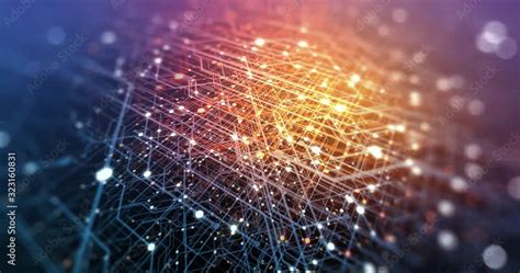 Stockvideon Abstract Tech Background Made Of Printed Circuit Board Depth Of Field Effect And