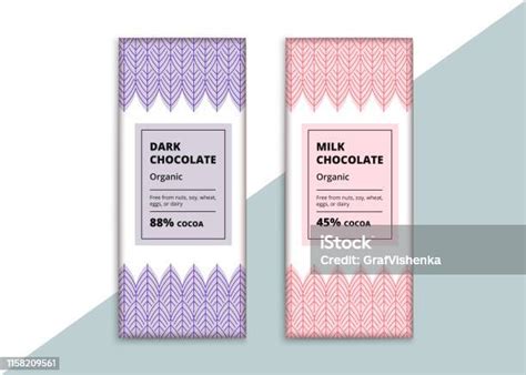 유기농 다크 및 밀크 초콜릿 바 디자인 크리에이티브 추상 Ch 초콜릿에 대한 스톡 벡터 아트 및 기타 이미지 초콜릿 포장 호화로움 Istock