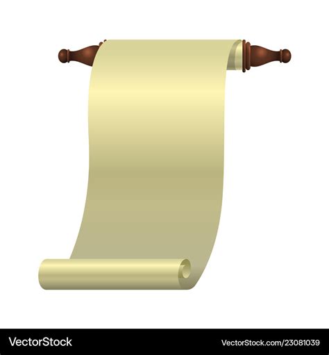 An Empty Scroll Is Opened Unrolled Royalty Free Vector Image
