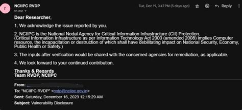 Sameer Dhage On Linkedin Happy To Secure Nciipc India A Unit Of Ntro Bug Open Redirection