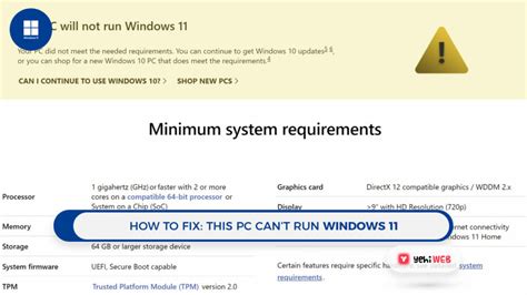 How To Fix This PC Can T Run Windows Easy Guide Yehi Web
