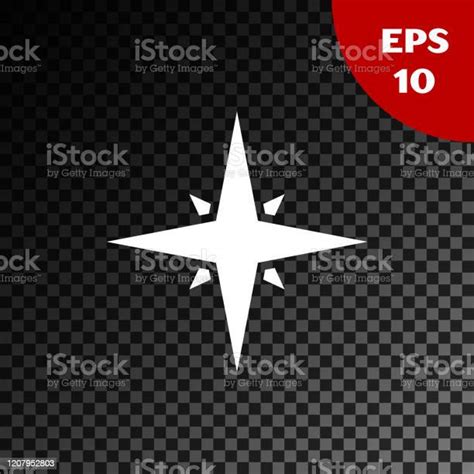 투명 한 어두운 배경에 격리 된 백색 바람 장미 아이콘입니다 여행에 대한 나침반 아이콘 탐색 디자인 벡터 일러스트레이션 0명에 대한 스톡 벡터 아트 및 기타 이미지 Istock