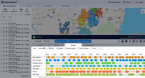 Visualize And Optimize With Optimoroutes Intelligent Drag And Drop Timeline Optimoroute