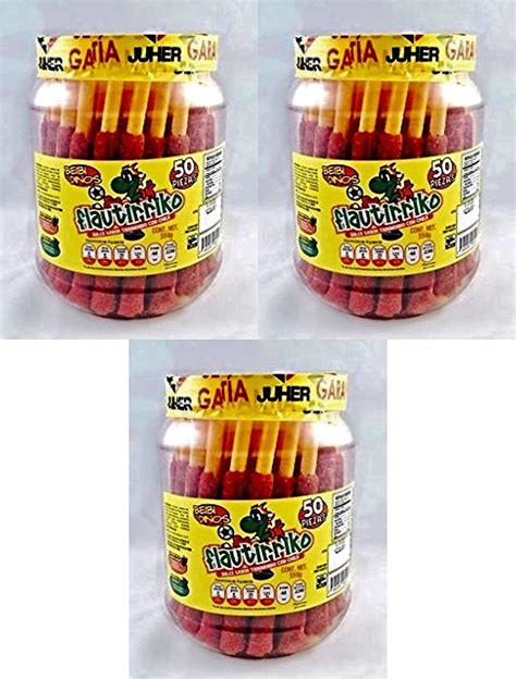 Flautirriko Tarugos Tamarindo Tamarind Candy Sticks 3 Tub