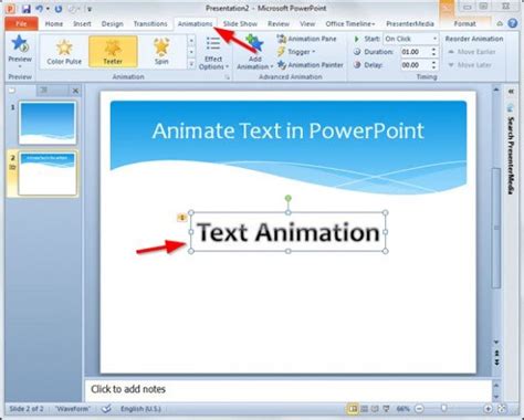 How To Animate Text In PowerPoint Slide