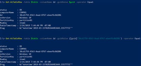 Working With Azure Tables From Powershell Azurermstoragetableaztable