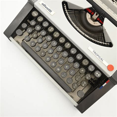 Olivetti Tropical Typewriter Red And Grey Free Uk Postage Mr And Mrs Vintage Typewriters Ltd