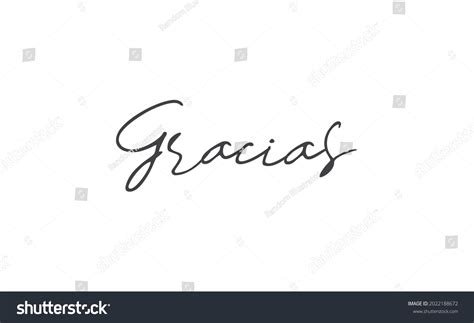 Gracias Vector Lettering Thank You Spanish Stock Vector Royalty Free Shutterstock