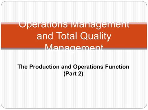 2 The Production And Operations Functionspptx