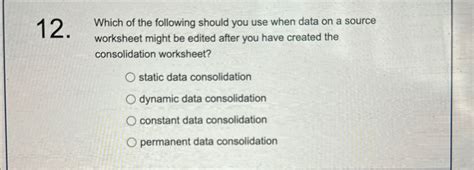 Solved Which Of The Following Should You Use When Data On A Chegg