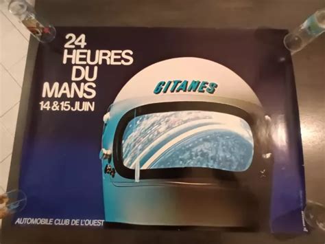 Affiche Origine Des 24 Heures Du Mans 1975 Poster 24h00 Of Le Mans