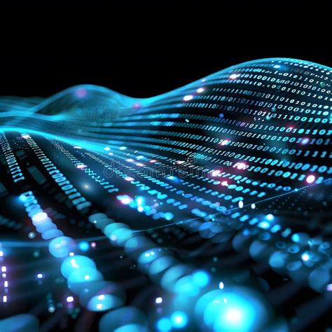 Binary Code Light Wave Stock Illustration Illustration Of Science