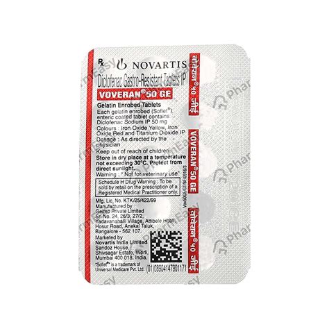Voveran 50 Mg Tablet 15 Uses Side Effects Dosage Composition