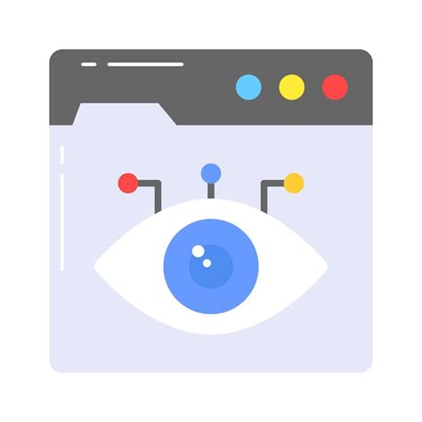 Premium Vector Eye On Webpage Denoting Concept Of Website Monitoring
