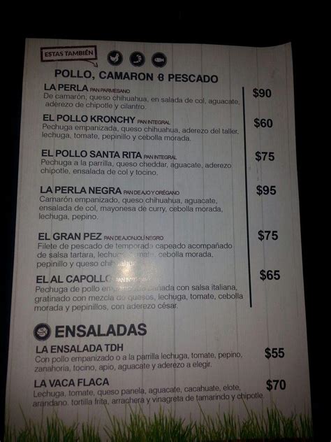 Menu At Taller De Hamburguesas Restaurant Mazatlán Av Independencia 1101