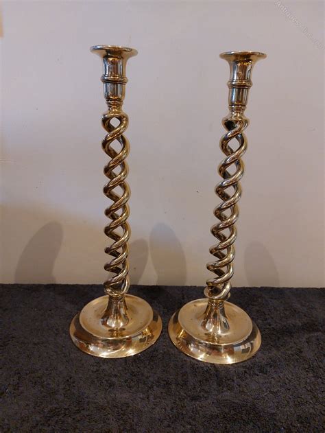 Antiques Atlas Victorian 13 34 Open Spiral Twist Candlesticks