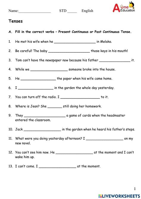 Past Continuous Present Continuous Verb Tenses Forgot My Password