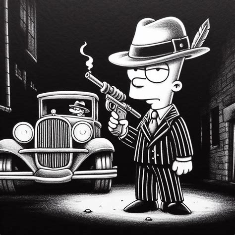 Bart Simpson Gangster Bart Simpson Art Bart Simpson High Simpsons Art