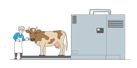 육류 공장에서 남성 캐릭터 작업 소는 시체 절단 및 쇠고기 생산을 생산하기 전에 가공 라인에 서 고기에 대한 스톡 벡터 아트 및 기타 이미지 Istock