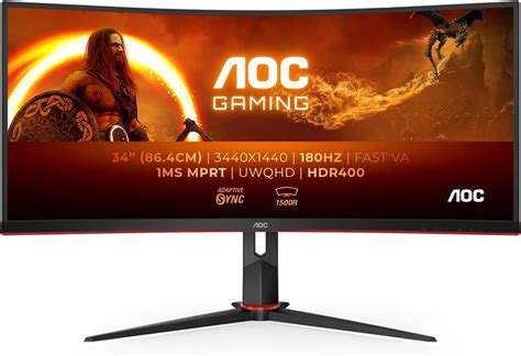 AOC Gaming CU34G2XP 34 Zoll WQHD Curved Monitor 180 Hz FreeSync