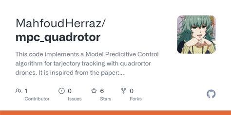 GitHub MahfoudHerraz Mpc Quadrotor This Code Implements A Model