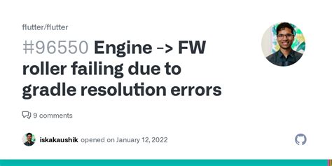 Engine FW Roller Failing Due To Gradle Resolution Errors Issue