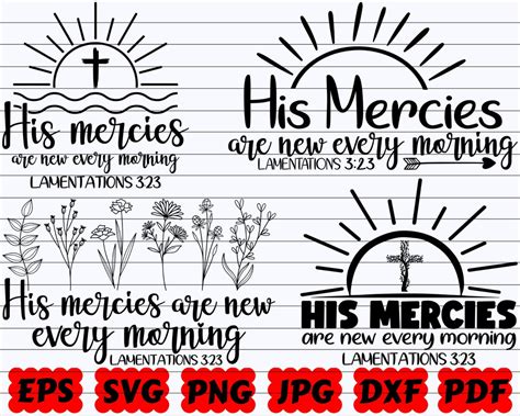 His Mercies Are New Every Morning SVG Mercy SVG Religious SVG Christian