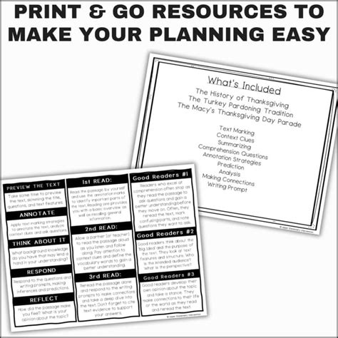 Thanksgiving Reading Comprehension Passages Text Evidence Non Fiction