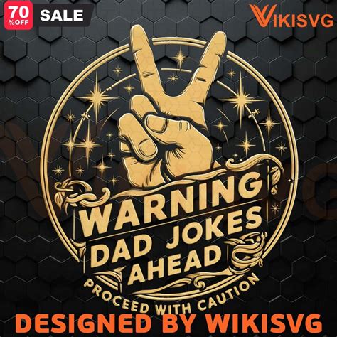 Retro Warning Dad Jokes Ahead Fathers Day Png