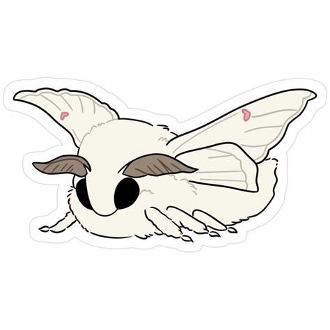 Silkworm Moth Sticker In 2025 Cute Moth Cute Drawings Cute Doodles