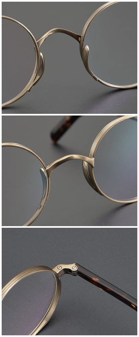 Gatenac Unisex Full Rim Round Acetate Titanium Frame Eyeglasses Gxyj350