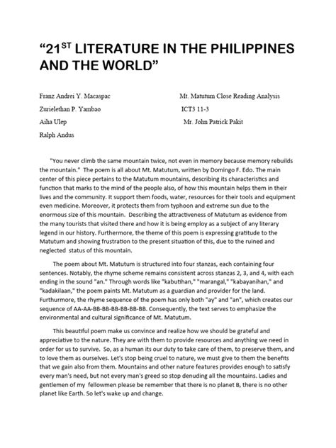 Close Reading Analysis Pdf