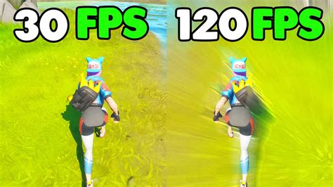 30 Vs 120 Fps Fortnite Frame Rate Comparison Youtube