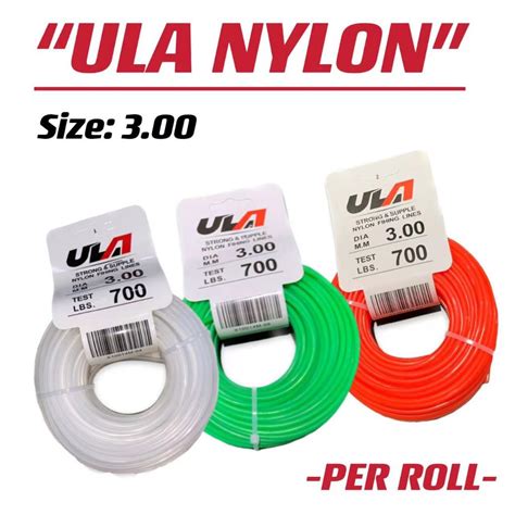 Per Roll Ula Strong Nylon Fishing Lines Grass Cutter Trimmer Tansi