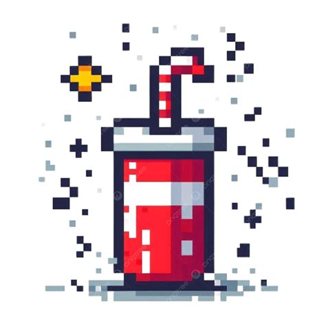 Pixel Art Soda Can Design On Transperant Background Oda Drink Pixel