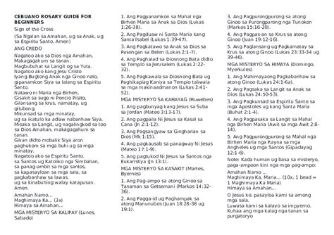 Cebuano Rosary Guide For Beginners PDFCOFFEE