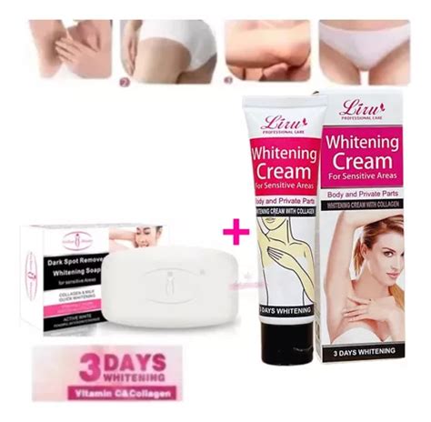 Crema Aclarante Jabón Blanqueador Zona Intima Axilas Pack Cuotas