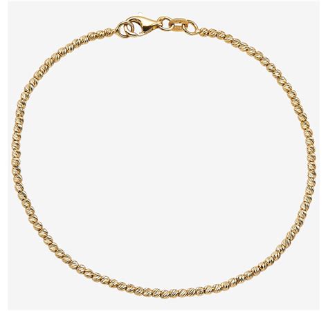 Unoaerre 18k Yellow Gold Bracelet With Diamond Cut Beads Tscca