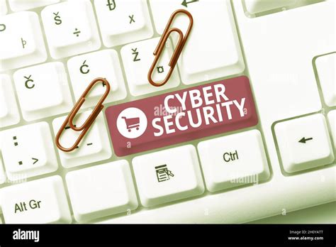 Hand Writing Sign Cyber Security Concept Meaning Protect A Computer System Against Unauthorized