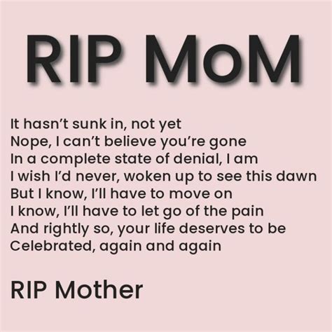 Funeral Poems For A Mothers Death Poems For Moms