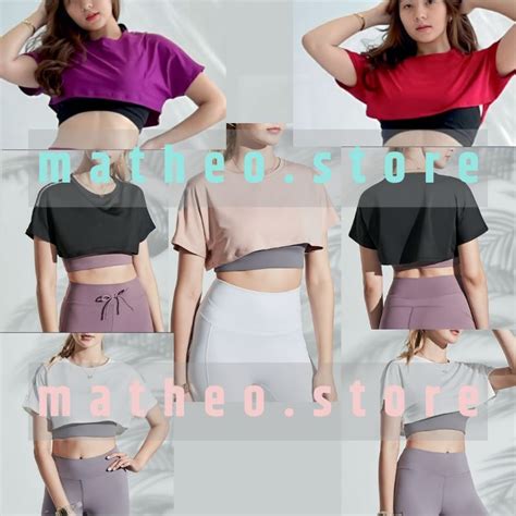 Jual Outer Crop Gym Workout Yoga Olahraga Jilbab Hijab Friendly