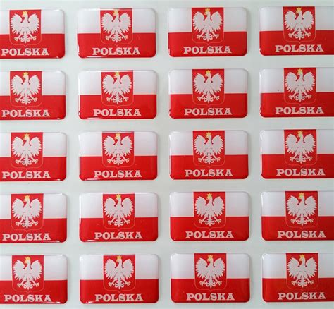 NAKLEJKI NAKLEJKA 3D FLAGA POLSKI EMBLEMAT POLSKA ORZEŁ ORZEŁEK 1