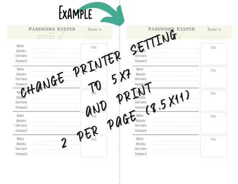 Password Tracker Book Keeper Planner Digital Social Media Tracker Easy